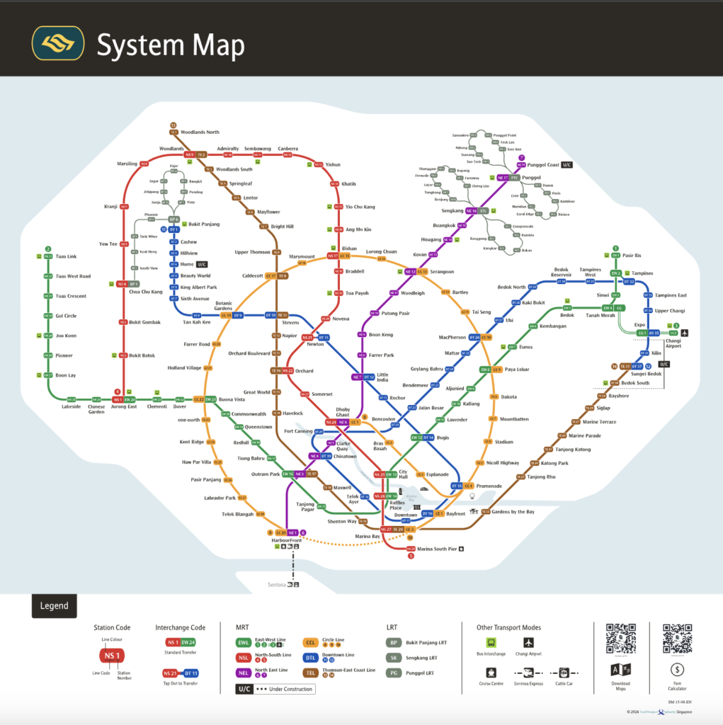 Singapore MRT Map - Strictly Singapore - A Travel Blog
